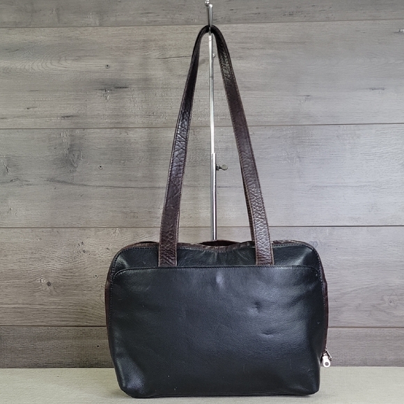 Orvis | Bags | Orvis Black Leather Shoulder Bag Handbag Purse Tote ...